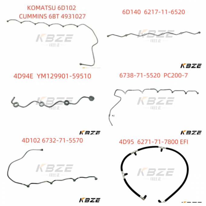 KUBOTA V1505 ENGINE INJECTOR OVERFLOW PIPE 16271-42502 FOR EXCAVATOR ...